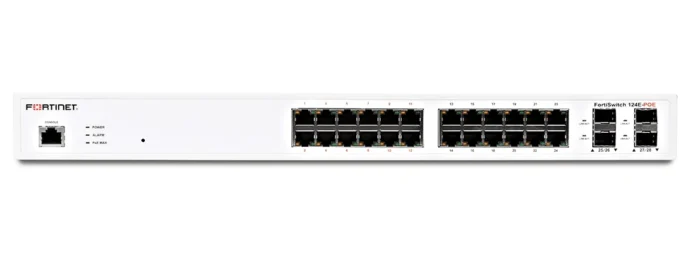 Fortinet FortiSwitch FS-124F-POE 24 Port POE Switch (L2, 24 GE RJ45 + 4 ...